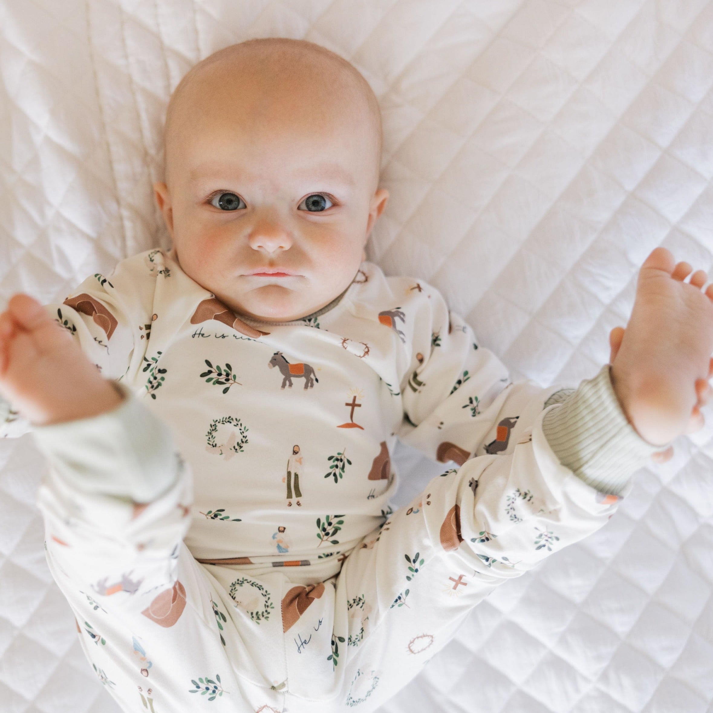 Personalized Easter PJs - AGreatBaby He Is Risen Kids Sleepwear