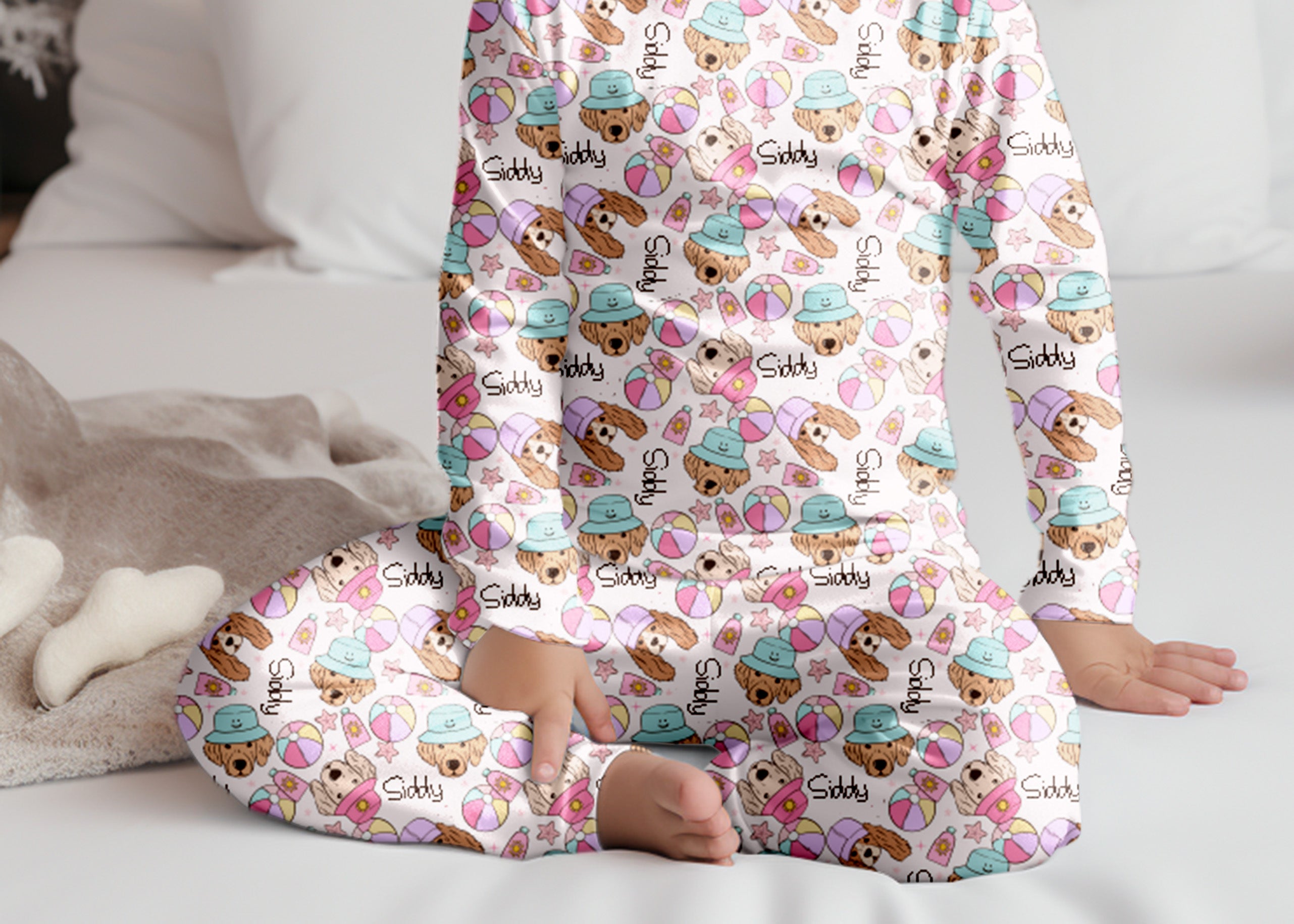 Pink Puppies Custom Personalized Pajamas For Kids – AGreatBaby