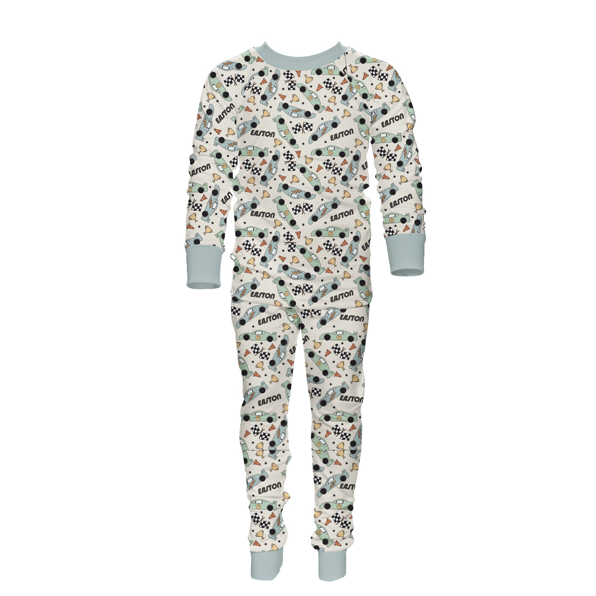 Race Car Pajamas - AGreatBaby Personalized Boys Sleepwear